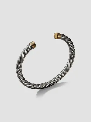 David Yurman Cable Cuff Bracelet In Sterling Silver One-color
