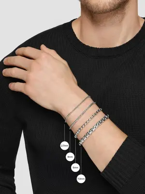 David Yurman Box Chain Bracelet In Sterling 2.7mm