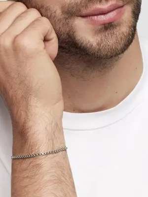 David Yurman Box Chain Bracelet In Sterling 2.7mm
