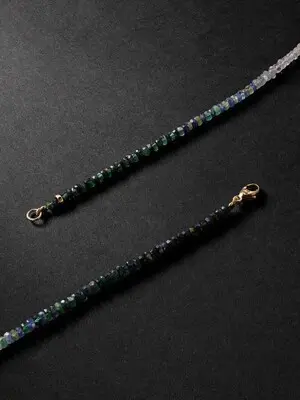 Jia Jia Emerald And Sapphire Beaded Necklace