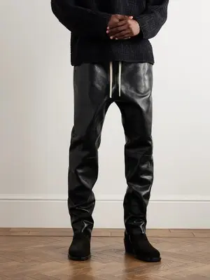 Fear Of God Straight-leg Full-grain Leather Trousers