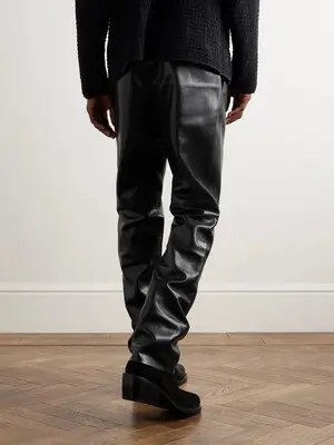 Fear Of God Straight-leg Full-grain Leather Trousers
