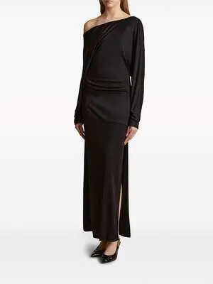 Khaite The Junet Off-shoulder Maxi Dress