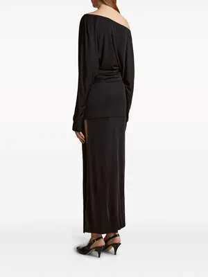 Khaite The Junet Off-shoulder Maxi Dress