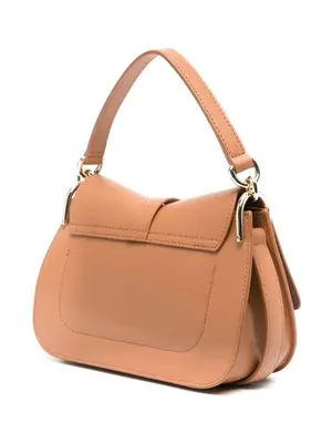 Furla Mini Flow Logo-plaque Leather Clutch Bag - Brown