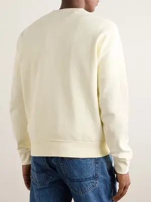 Polo Ralph Lauren Logo-embroidered Cotton-jersey Sweatshirt - White