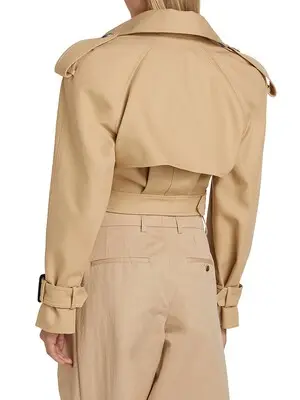 Wardrobe.NYC Perfecto Cotton Crop Trench Coat