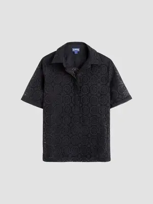 Vilebrequin Broderie Anglaise Short-sleeve Shirt - Noir