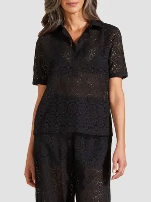 Vilebrequin Broderie Anglaise Short-sleeve Shirt
