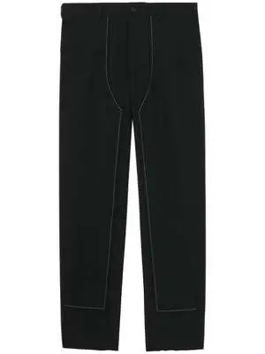 Comme Des Garçons Decorative-stitching Straight-leg Trousers