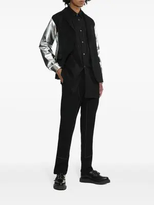 Comme Des Garçons Decorative-stitching Straight-leg Trousers