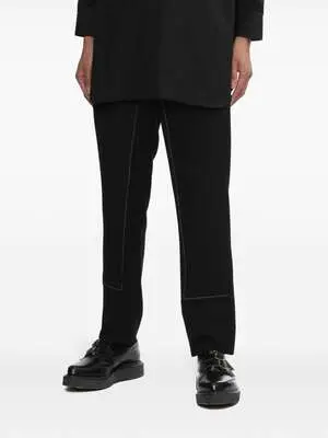 Comme Des Garçons Decorative-stitching Straight-leg Trousers