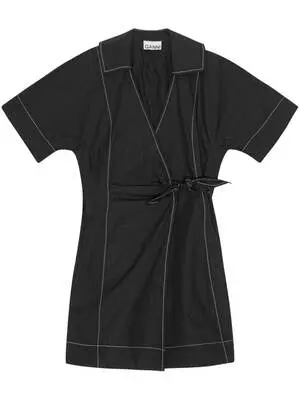 GANNI Contrast-stitch Mini Dress