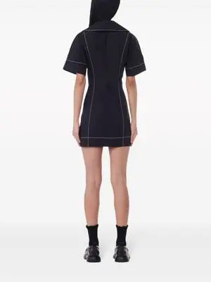 GANNI Contrast-stitch Mini Dress
