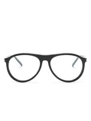 Saint Laurent Pilot Frame Glasses - Black