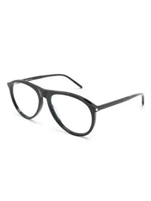 Saint Laurent Pilot Frame Glasses - Black
