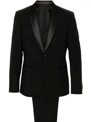Corneliani Virgin-wool Three-piece Suit - Black