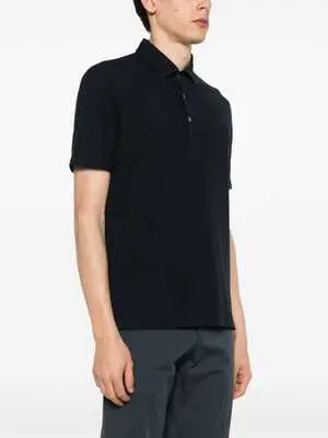 DRUMOHR Spread-collar Cotton Polo Shirt - Blue