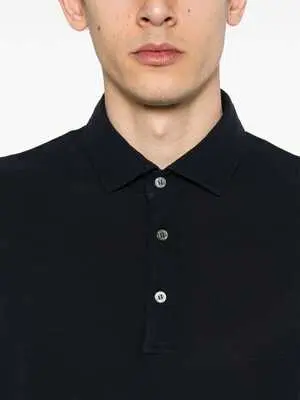 DRUMOHR Spread-collar Cotton Polo Shirt - Blue