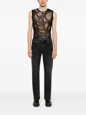 Guess High-rise Straight-leg Jeans
