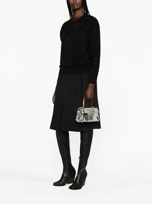 Sportmax Rhinestone-embellished Jumper - Black