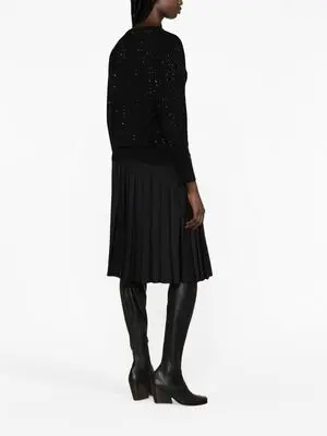Sportmax Rhinestone-embellished Jumper - Black