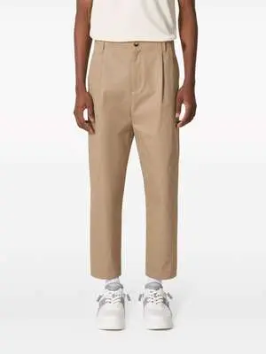 Valentino Garavani Cotton Gabardine Trousers - Neutrals