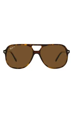 Ray-ban 56mm Polarized Square Sunglasses - Havana