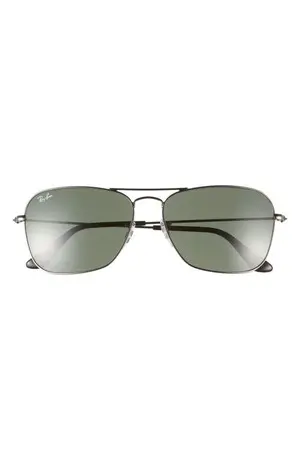 Ray-ban Caravan 55mm Sunglasses - Gunmetal/crystal Green