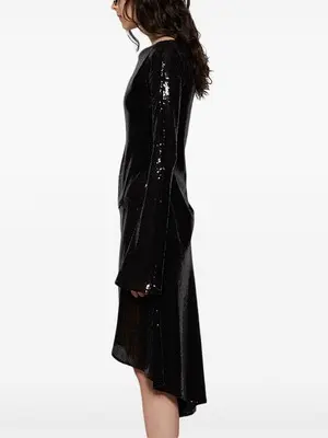 COURREGES Ellipse Glittered Midi Dress