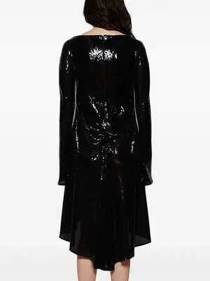 COURREGES Ellipse Glittered Midi Dress