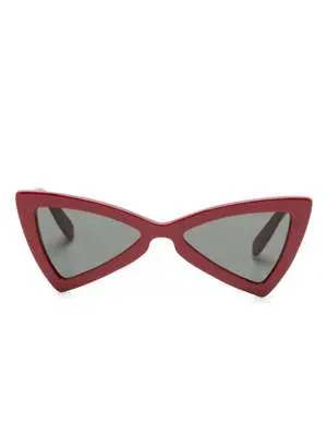 Saint Laurent Geometric-frame Sunglasses - Red