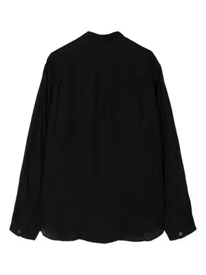 FORME D'EXPRESSION Long-sleeve Linen Shirt - Black