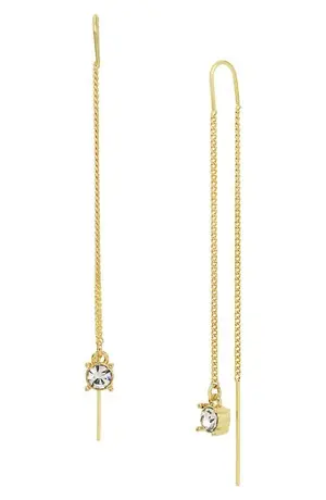 ALLSAINTS Crystal Drop Threader Earrings - Gold