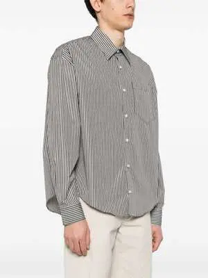 AMI Paris De Coeur Striped Cotton Shirt