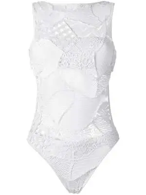AMIR SLAMA Crochet Swimsuit - White
