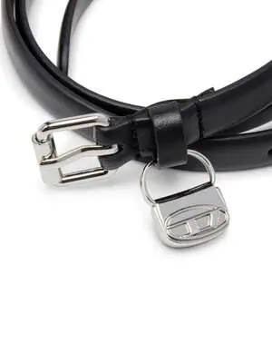 DIESEL® B-charm Leather Belt - Black
