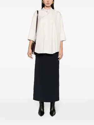 AMI Paris Band-collar Cotton Shirt