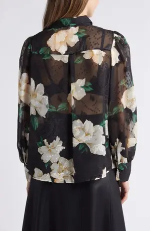 NIKKI LUND Aubree Floral Button-up Shirt