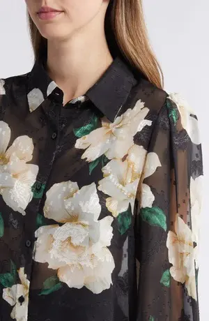 NIKKI LUND Aubree Floral Button-up Shirt