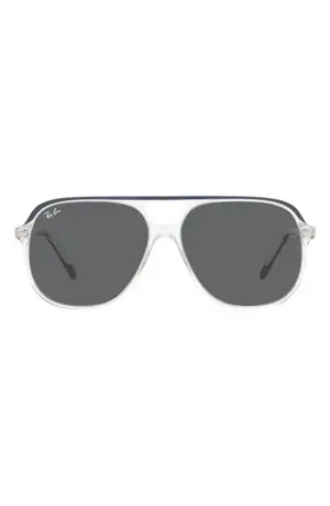 Ray-ban 56mm Square Sunglasses - Blu On Trasparent