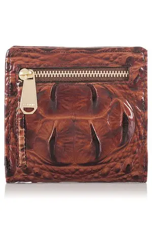 Brahmin Jane Croc Embossed Leather Wallet - Pecan