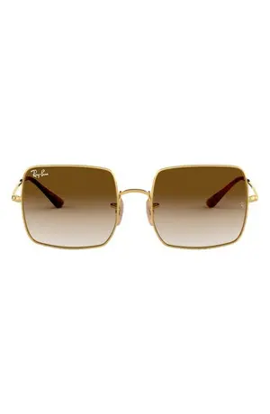 Ray-ban Ray-Ban 54mm Gradient Square Sunglasses Gold / Brown Gradient