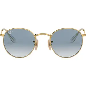 Ray-ban 50mm Small Round Sunglasses - Gold