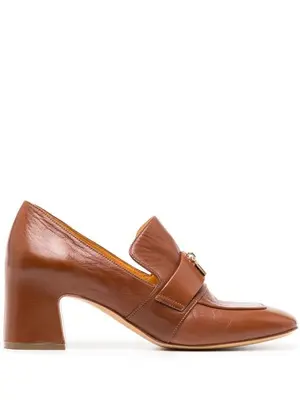 MADISON MAISON Lock 55mm Leather Pumps - Brown