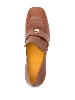 MADISON MAISON Lock 55mm Leather Pumps - Brown