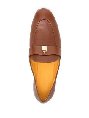 MADISON MAISON Lock Leather Loafers - Brown
