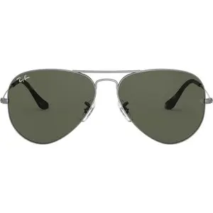 Ray-ban 62mm Aviator Sunglasses - Trans Grey
