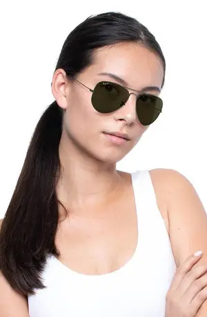 Ray-ban 62mm Oversized Polarized Aviator Sunglasses
