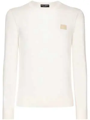 Dolce & Gabbana Logo-appliqué Jumper - White